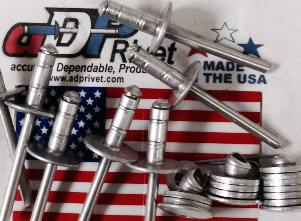 All aluminum multi-grip Rivets ABA6266 Medium and Large Head Silver ...